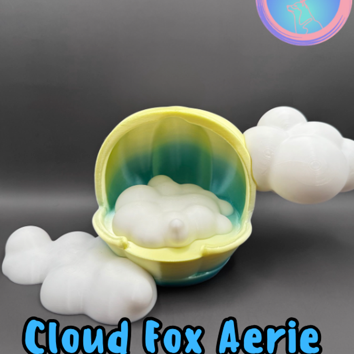 3D Printable Cloud Fox Aerie by ChibiBestiary
